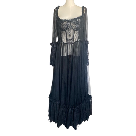 Dolls Kill | Dresses | Dolls Kill Dance With Death Corset Ballgown Maxi ...